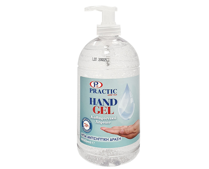 ΚΑΘΑΡΙΣΤΙΚΟ GEL ΧΕΡΙΩΝ 600ml ΜΕ ΑΝΤΛΙΑ PRACTIC :: hobostore